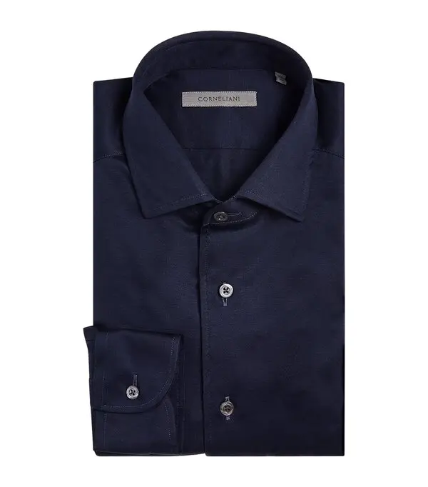 Corneliani Cotton Twill Long-sleeve Shirt