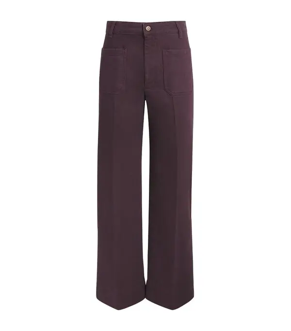 Victoria Beckham Alina High-rise Wide-leg Jeans - Brown