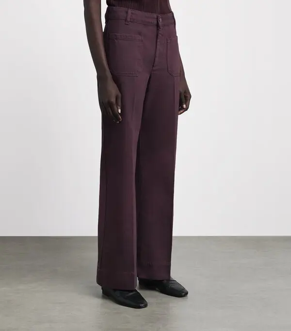 Victoria Beckham Alina High-rise Wide-leg Jeans - Brown