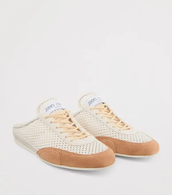 JIMMY CHOO Sunny Mules With Lace-up Detail - White