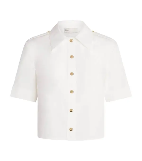 Tory Burch Poplin Short-sleeve Shirt