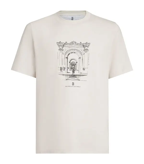 Brunello Cucinelli Neoclassical Print T-shirt