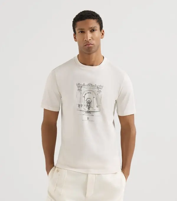 Brunello Cucinelli Neoclassical Print T-shirt