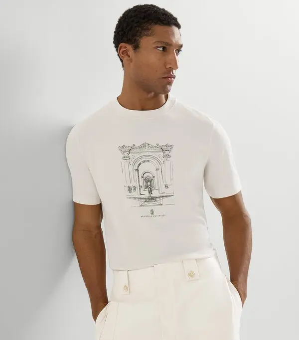 Brunello Cucinelli Neoclassical Print T-shirt