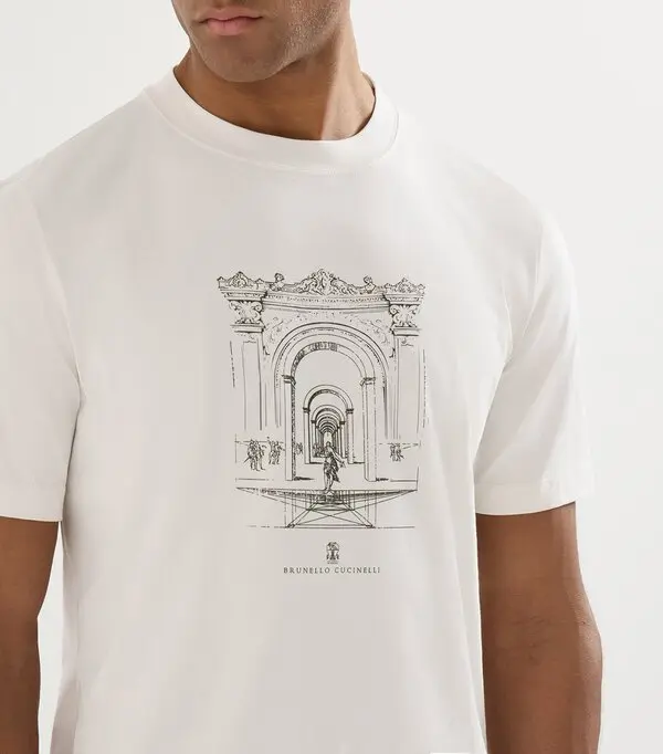 Brunello Cucinelli Neoclassical Print T-shirt