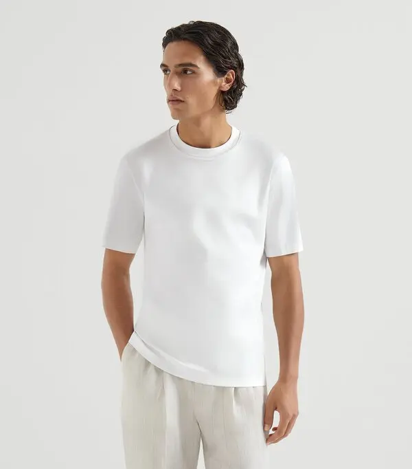 Brunello Cucinelli Cotton Piped T-shirt