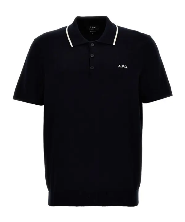 A.p.c. Logo Embroidered Short-sleeved Polo Shirt