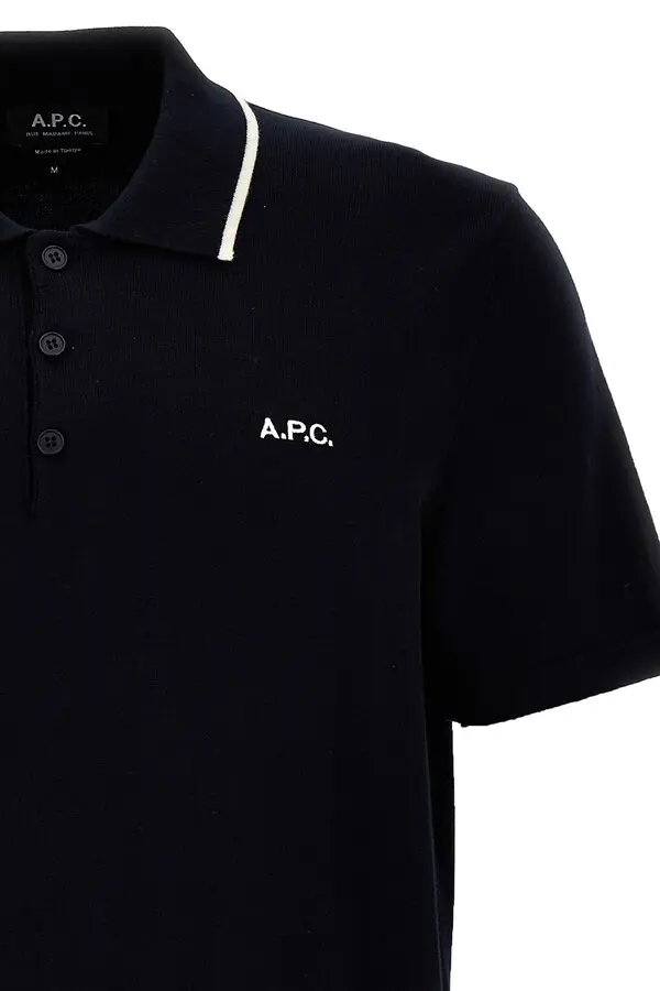 A.p.c. Logo Embroidered Short-sleeved Polo Shirt