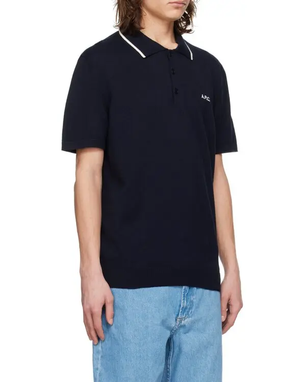A.p.c. Logo Embroidered Short-sleeved Polo Shirt