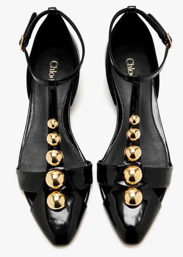 Chloé Cleia T-bar Embellished Pumps