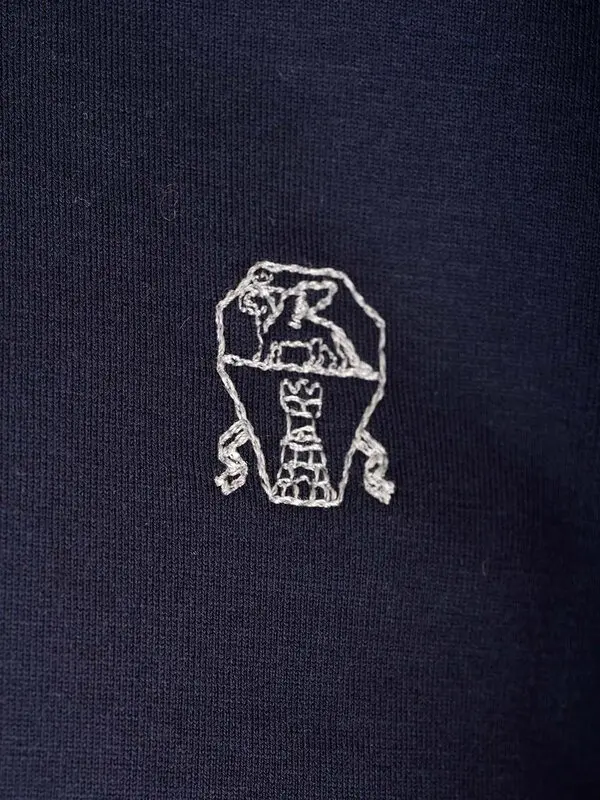 Brunello Cucinelli Logo Embroidered Layered T-shirt