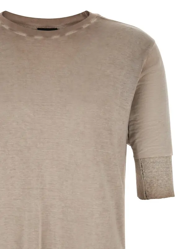 THOM KROM 940 Longline Layered T-shirt