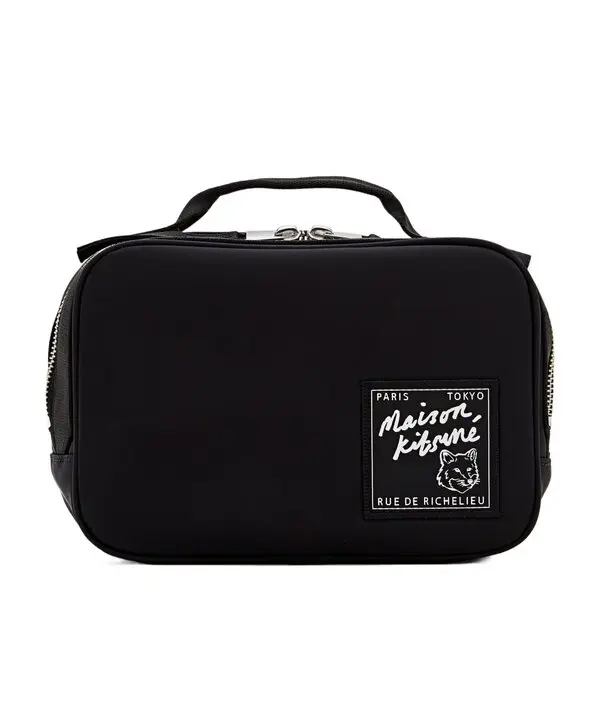 Maison Kitsuné Logo Patch Traveller Bumbag - Black