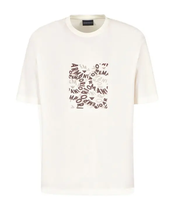 Emporio Armani Logo-print Cotton T-shirt - White