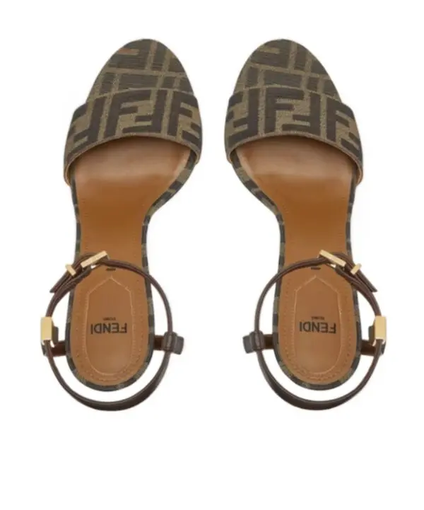 Fendi Delfina Ff Jacquard Sandals