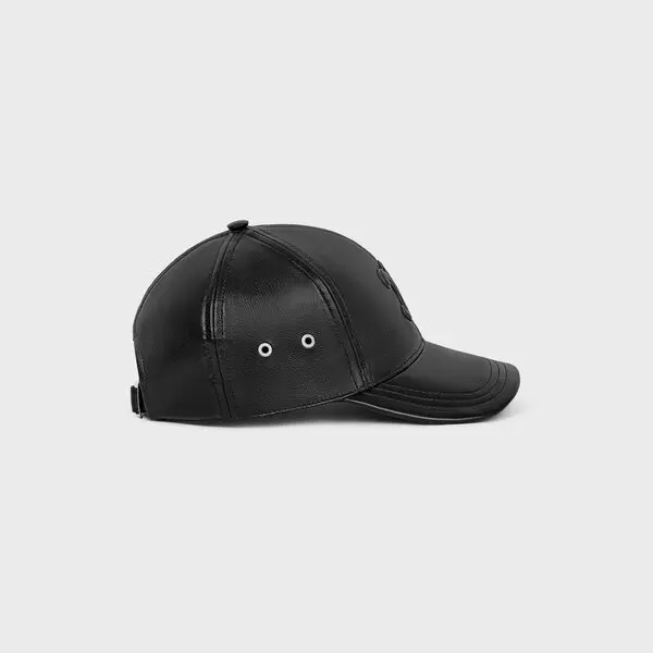 Celine Triomphe Baseball Cap In Lambskin
