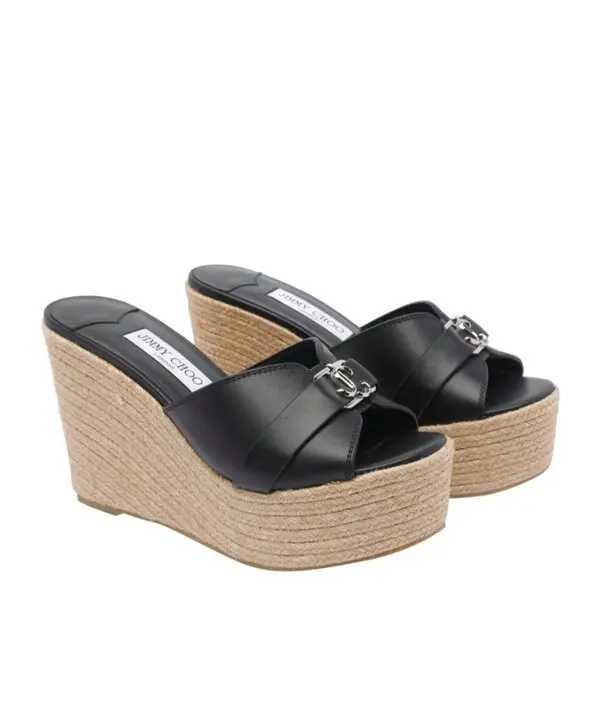 JIMMY CHOO Leda Wedge Sandals
