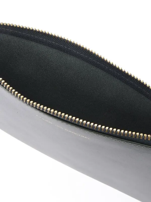 Comme Des Garçons Comme Des Garons Wallet Logo Detailed Zip-up Pouch