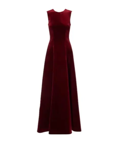 EMILIA WICKSTEAD Nodin Cotton Velvet Gown - Brown