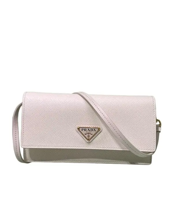 Prada Mini Saffiano Logo Flip Shoulder Bag