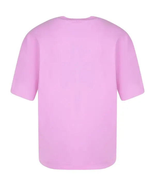MSGM Maglia Rosa Crewneck Oversize T-shirt