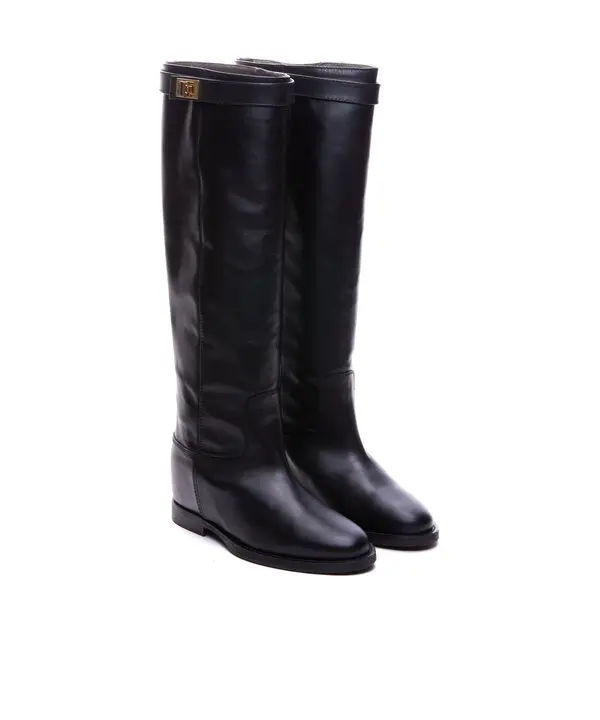 VIA ROMA 15 Knee-high Boots With Padlock Detail