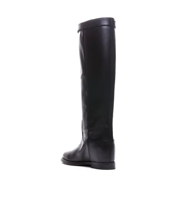 VIA ROMA 15 Knee-high Boots With Padlock Detail