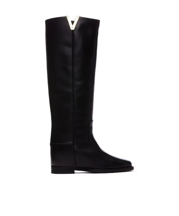 VIA ROMA 15 High Logo Detail Boots