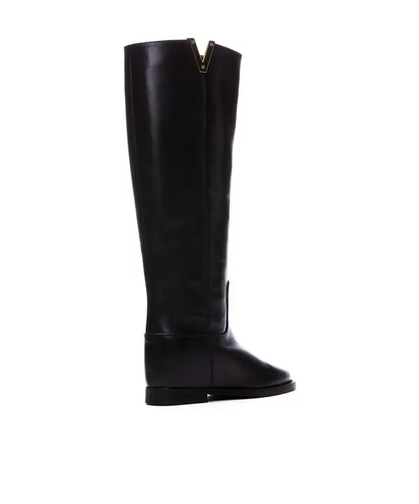 VIA ROMA 15 High Logo Detail Boots