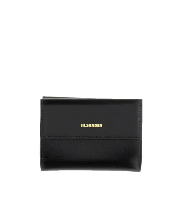 JIL SANDER Baby Trifold Wallet - Black