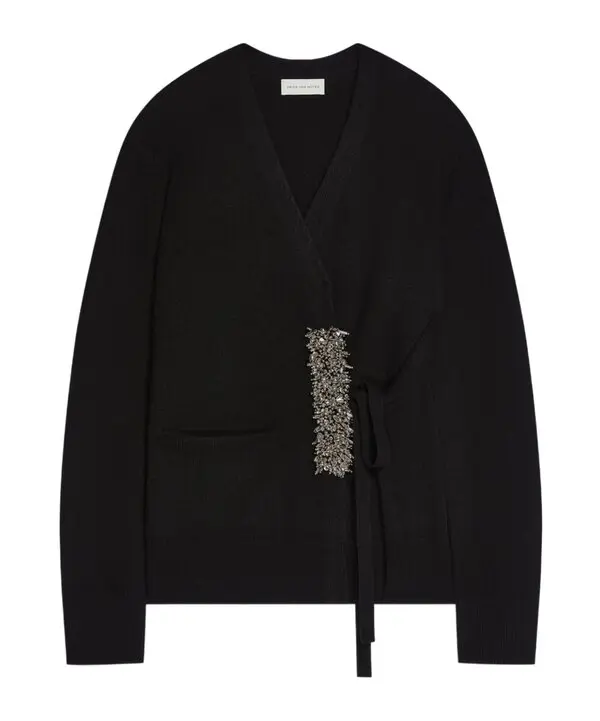 Dries Van Noten Embellished Wrap Cardigan