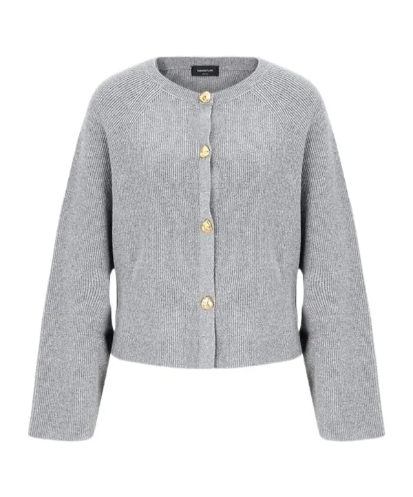 Fabiana Filippi Long-sleeved Cardigan - Gray