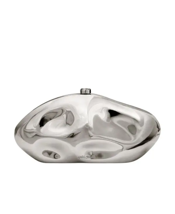 Cult Gaia Silver Tone Buckle Clutch