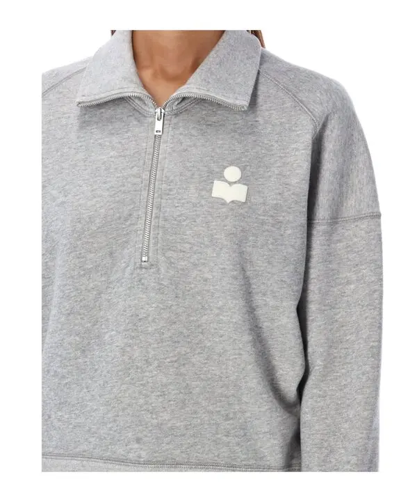 Isabel Marant Étoile Ross Logo-flocked Zip-up Sweatshirt