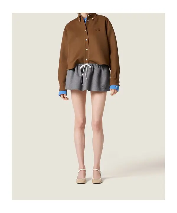 Miu Miu Double Cashmere Miniskirt