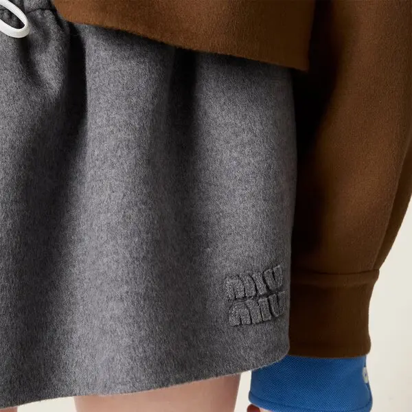 Miu Miu Double Cashmere Miniskirt