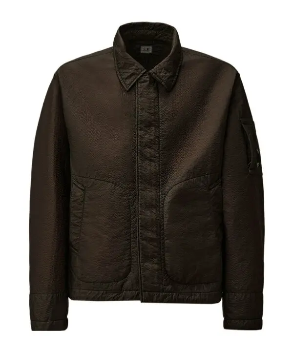 C.P. COMPANY Textured Zip-front Jacket - Black