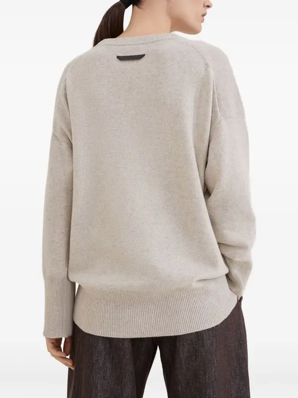 Brunello Cucinelli Monili Detailed Knitted Sweater
