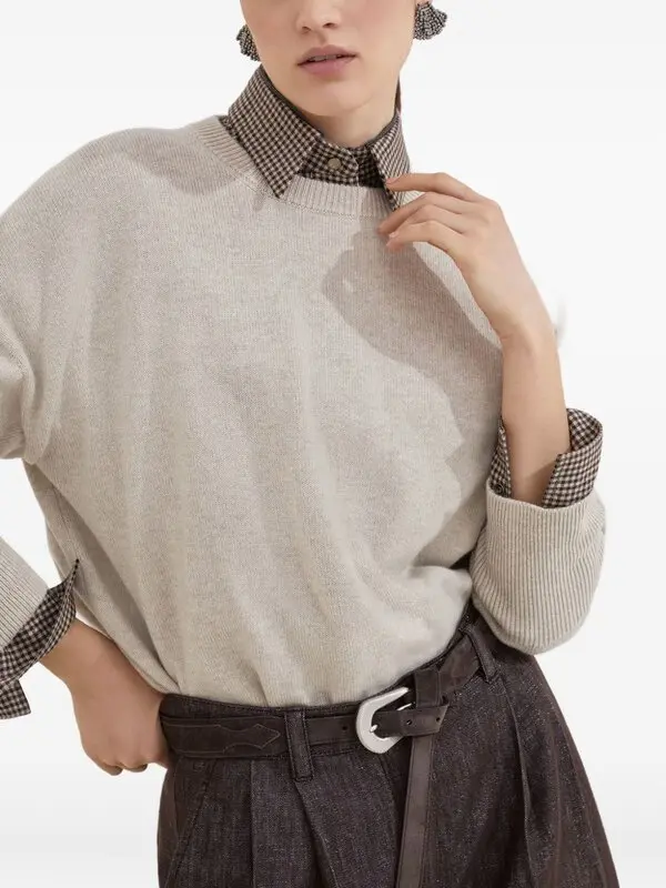 Brunello Cucinelli Monili Detailed Knitted Sweater