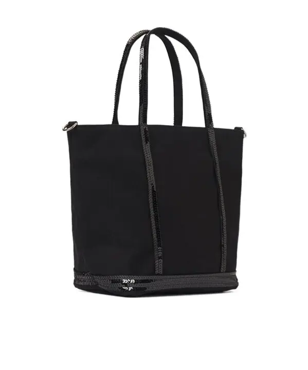 Vanessa Bruno Small Cabas Sequin-trimmed Tote Bag