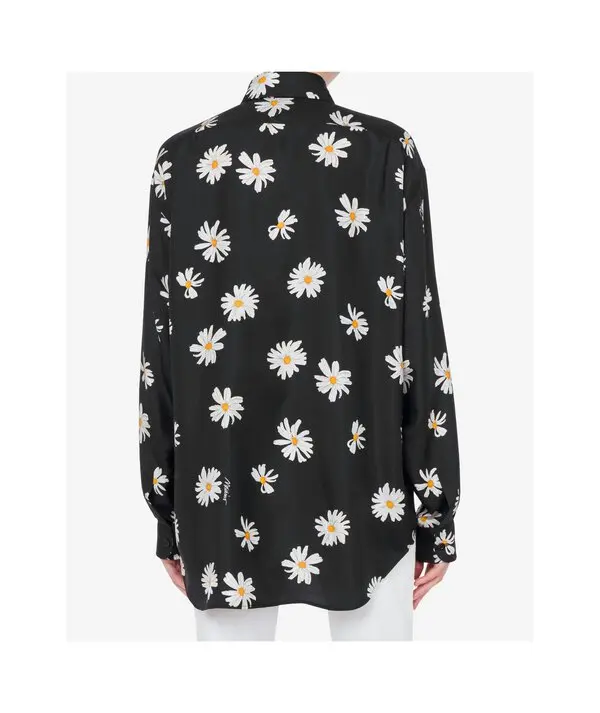 Moschino Silk Twill Shirt Allover Daisy