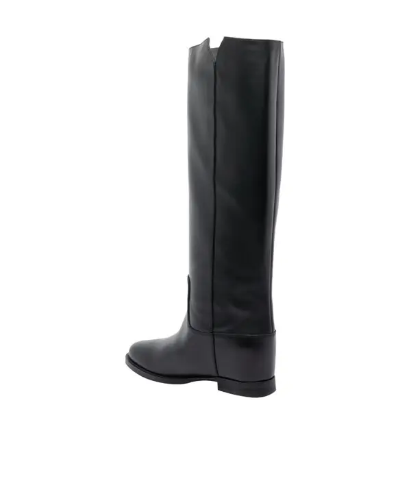 VIA ROMA 15 V Logo Round Toe Boots
