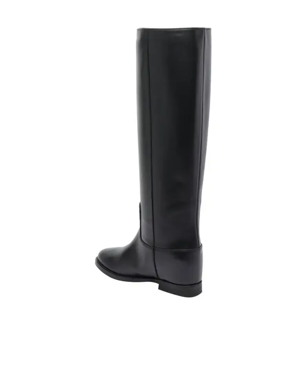 VIA ROMA 15 Maxi Logo Round Toe Boots