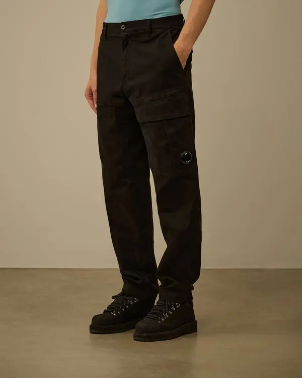 C.P. COMPANY Cargo-pocket Trousers With Iconic Lens Logo