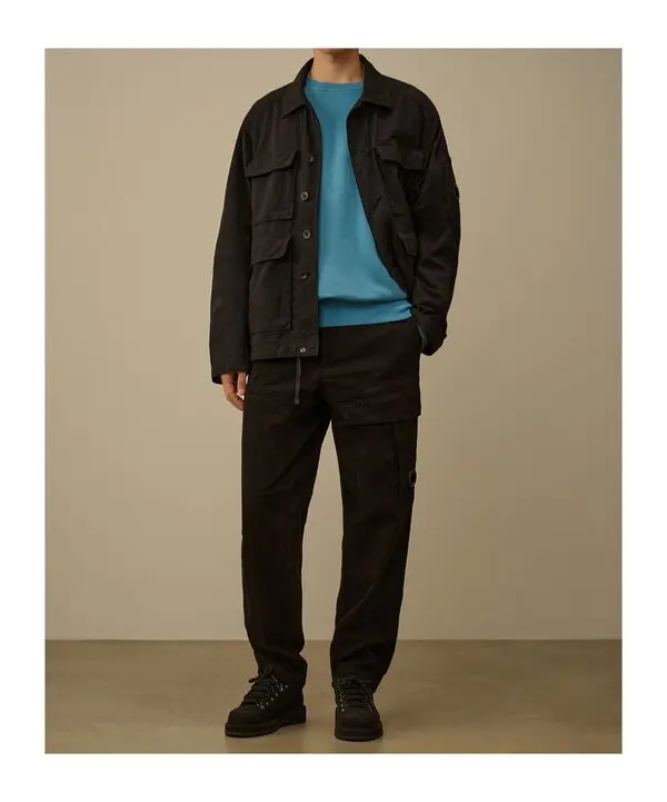 C.P. COMPANY Cargo-pocket Trousers With Iconic Lens Logo