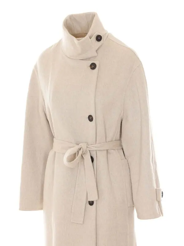 Brunello Cucinelli Single-breasted Belted Coat