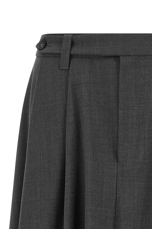 Brunello Cucinelli Flared Pleated Midi Skirt