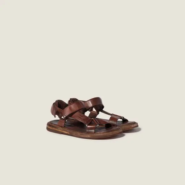 Miu Miu Leather Sandals