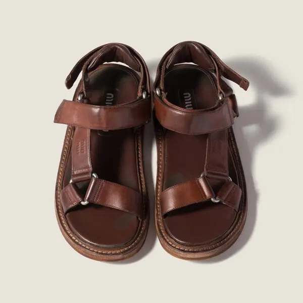 Miu Miu Leather Sandals