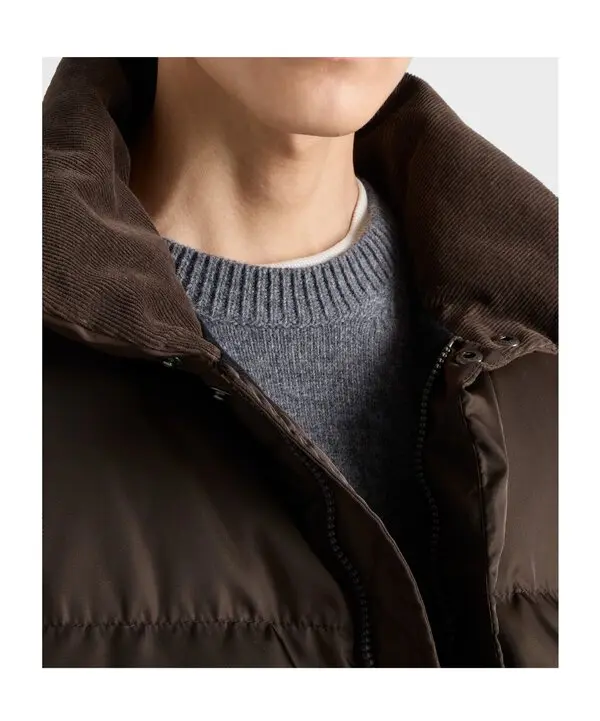 Prada Wool Crew-neck Sweater With Ribbed Details